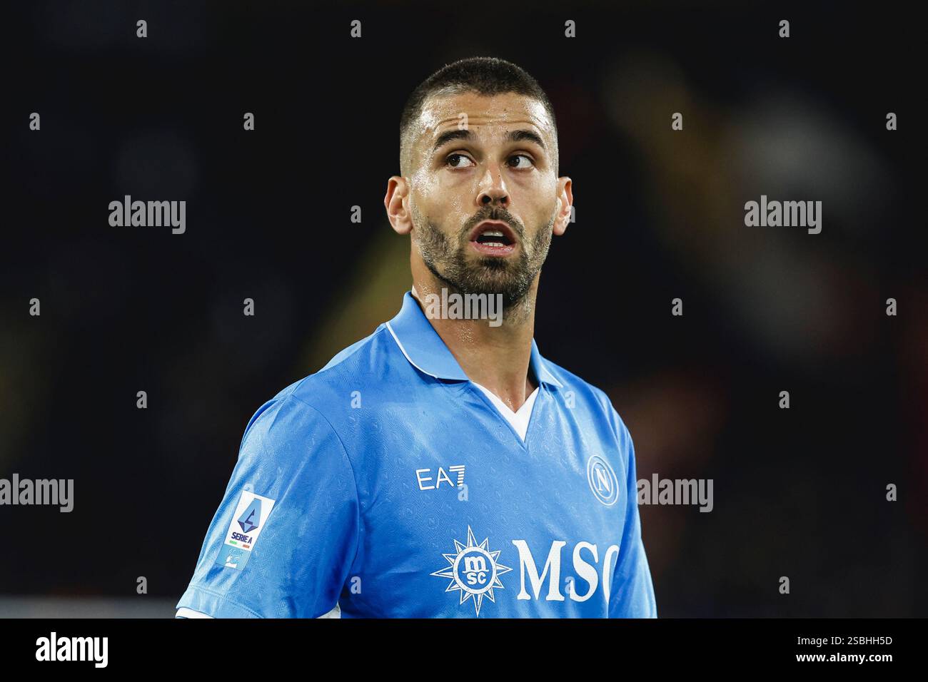 Napoli's Italian defender Leonardo Spinazzola looks during the Serie A ...