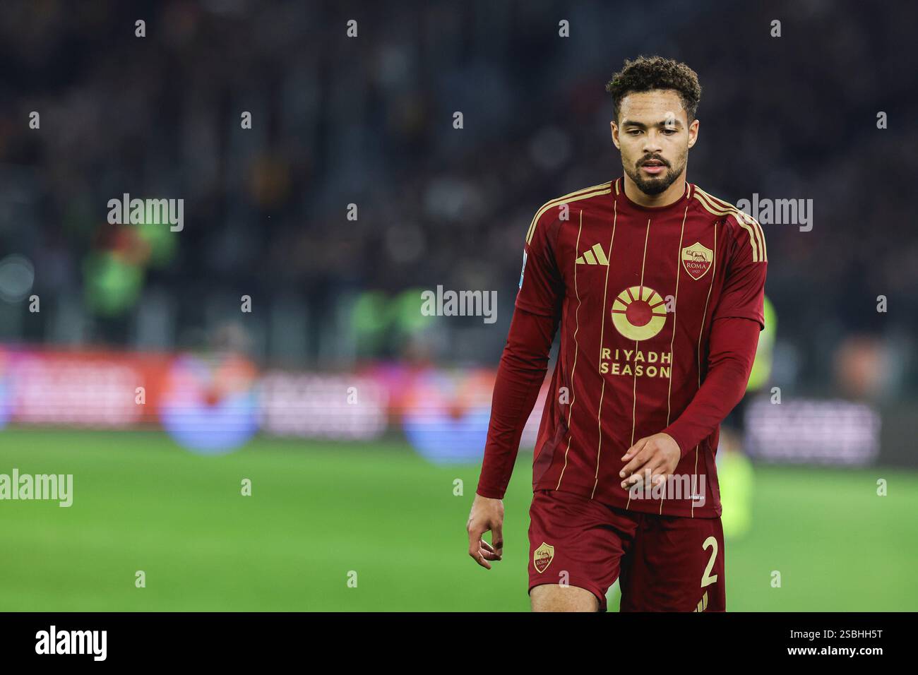 Roma’s Dutch defender Devyne Rensch looks during the Serie A football ...