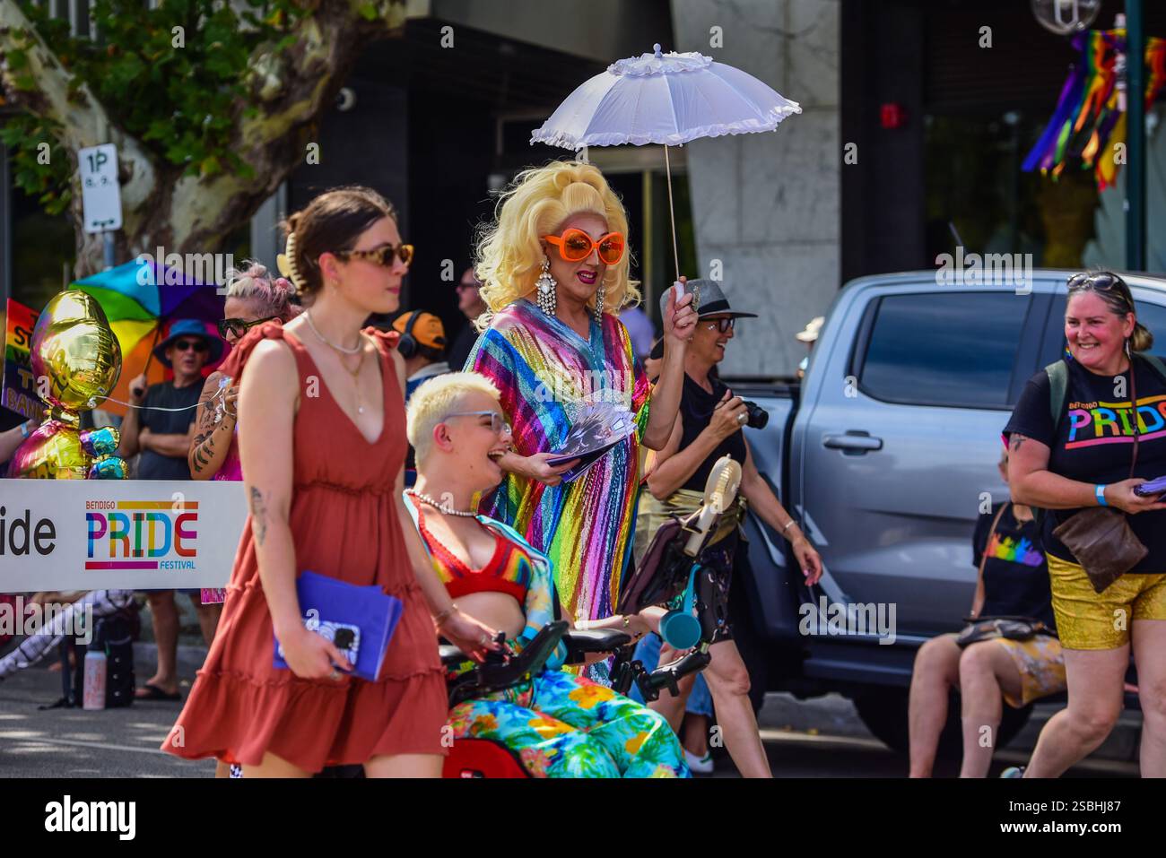 Melbourne, Australia. 02nd Feb, 2025. A group of parade attendees are ...