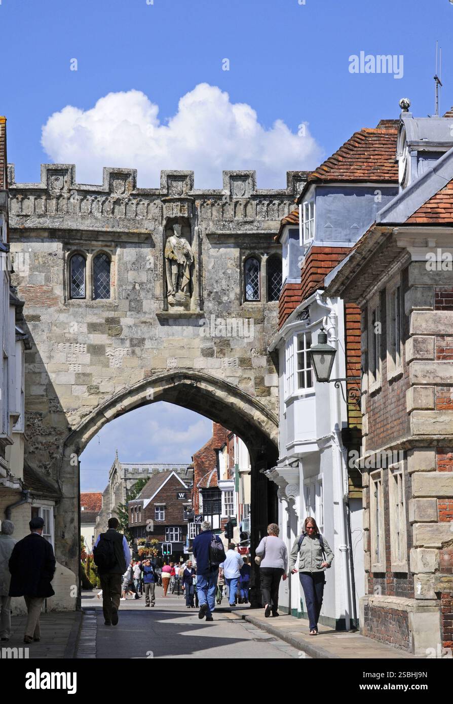 Fourteenth century Gate, Salisbury Stock Photo - Alamy