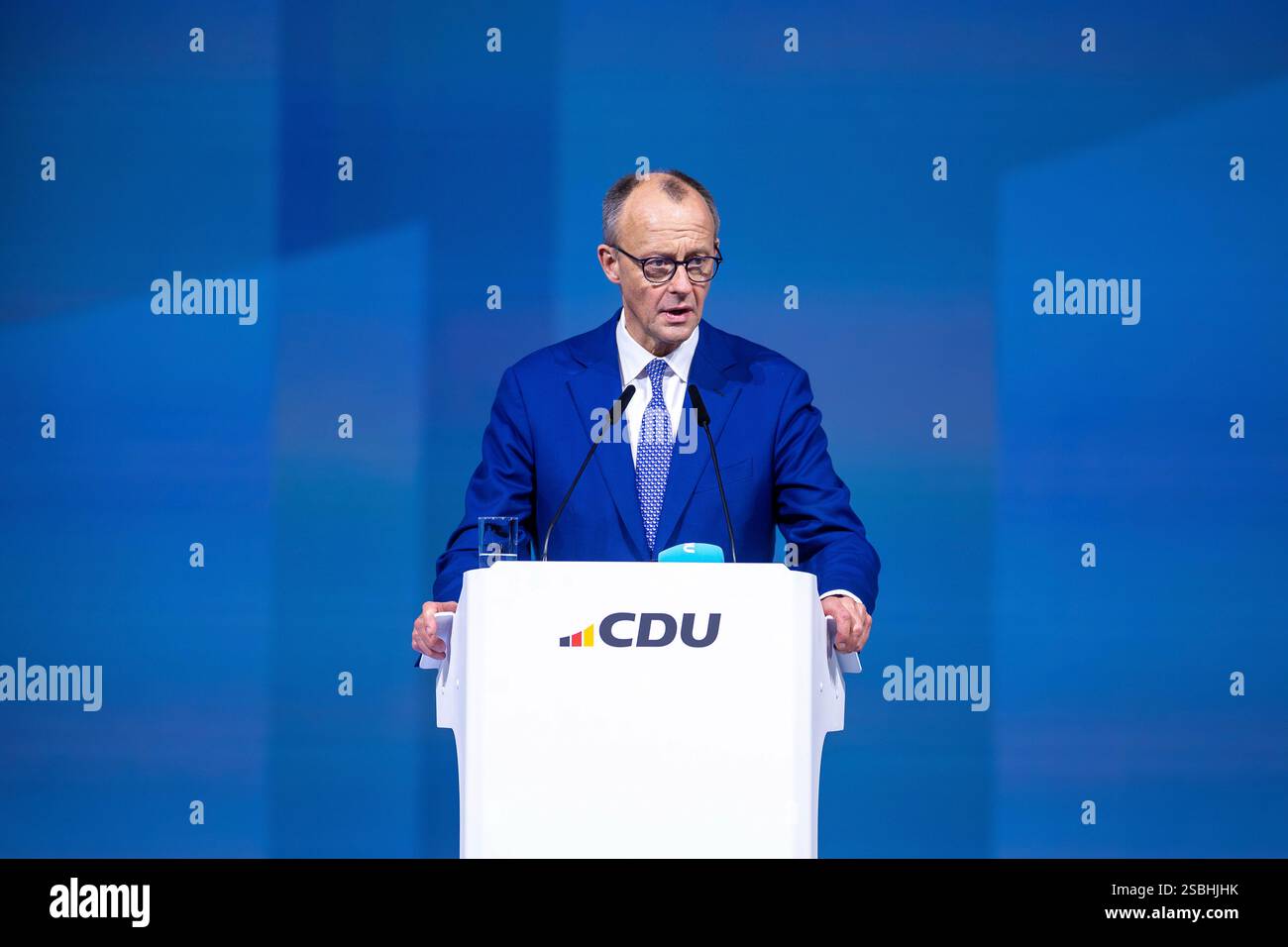 37. Bundesparteitag der CDU am 03.02.2025 in Berlin, Vorsitzender der ...