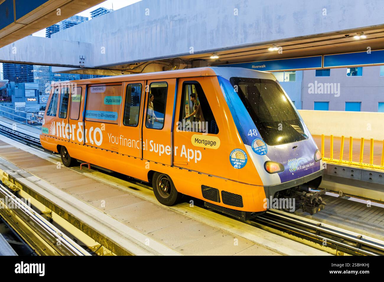 Miami, United States - October 19, 2024: Miami Metromover Automated ...