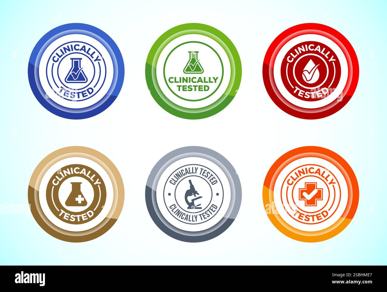 Clinically tested icon design illustration, Clinically proven label ...