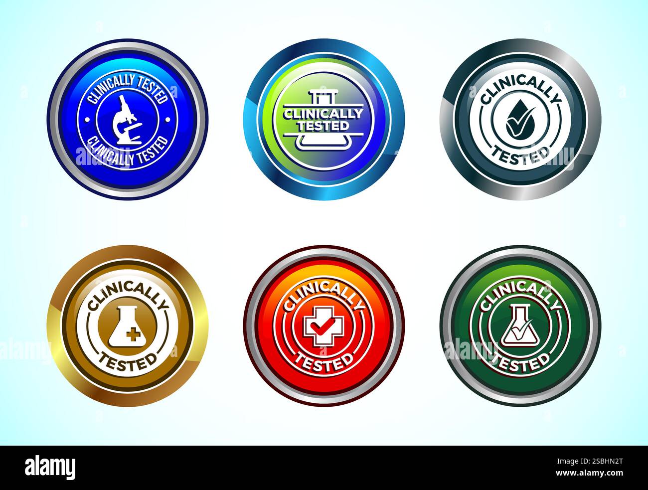 Clinically tested icon design illustration, Clinically proven label ...