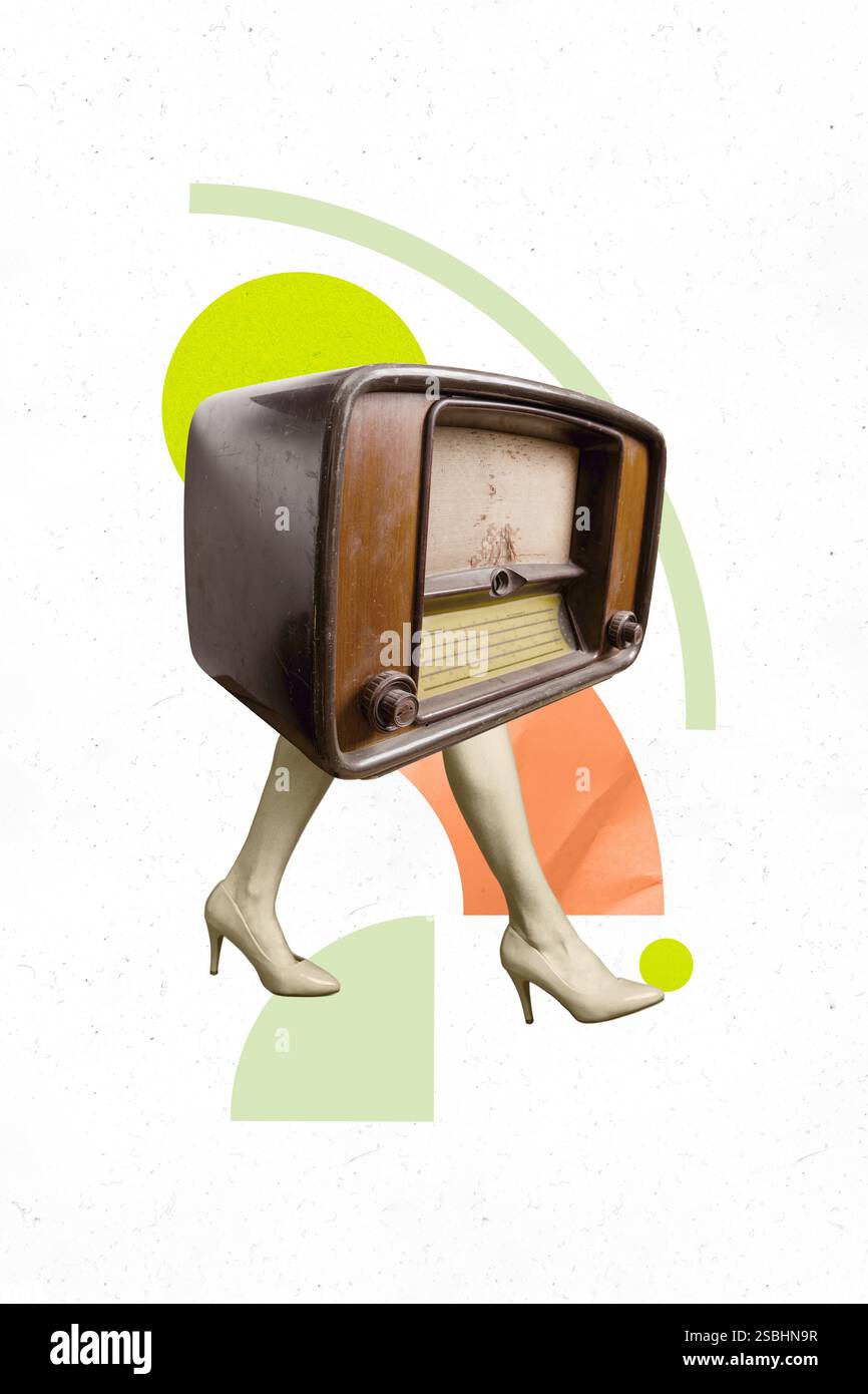 Composite sketch image design trend artwork collage of obsolete ...