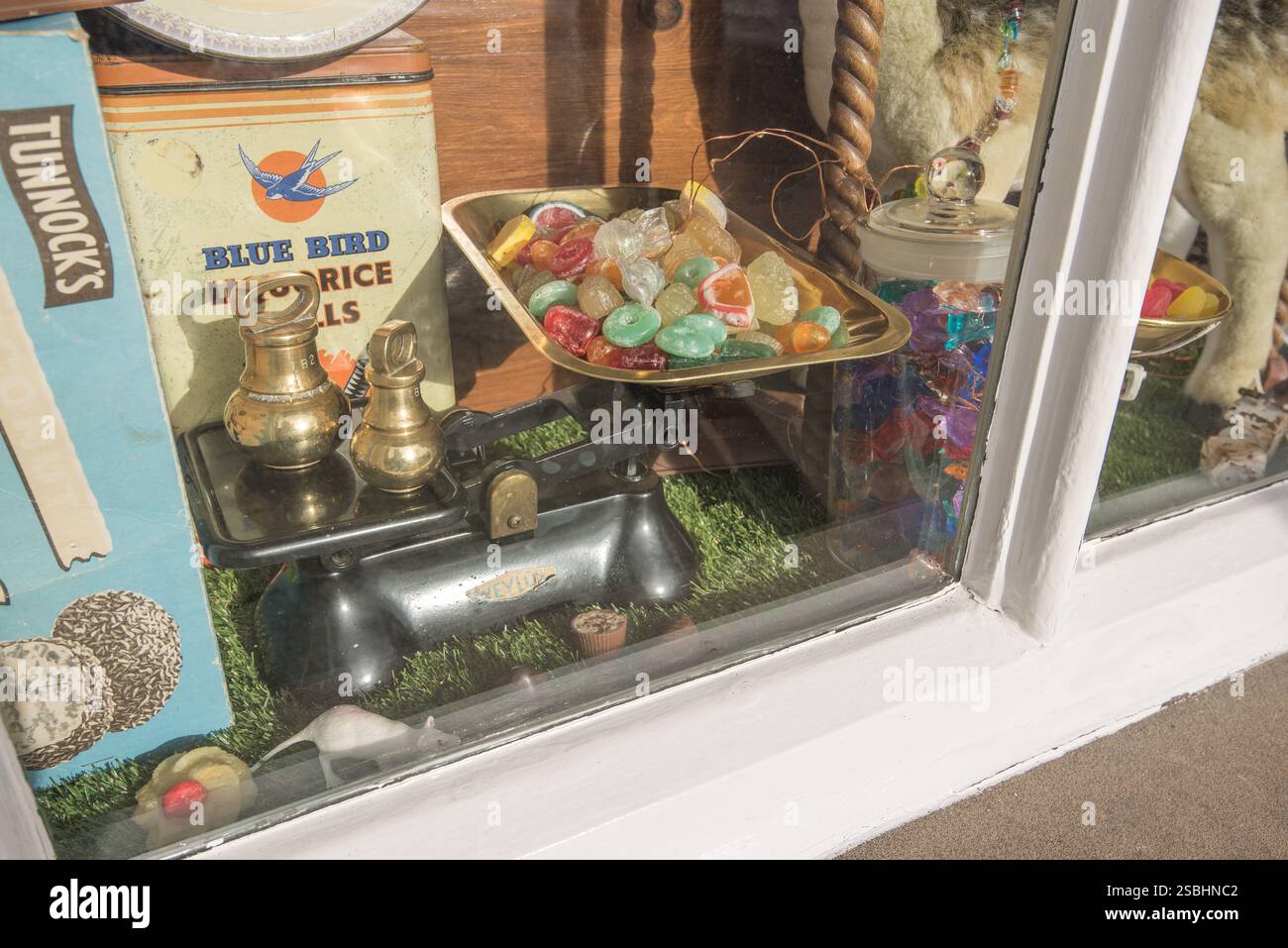 Interesting items on display in the window of the Dalesman sweet Shop ...