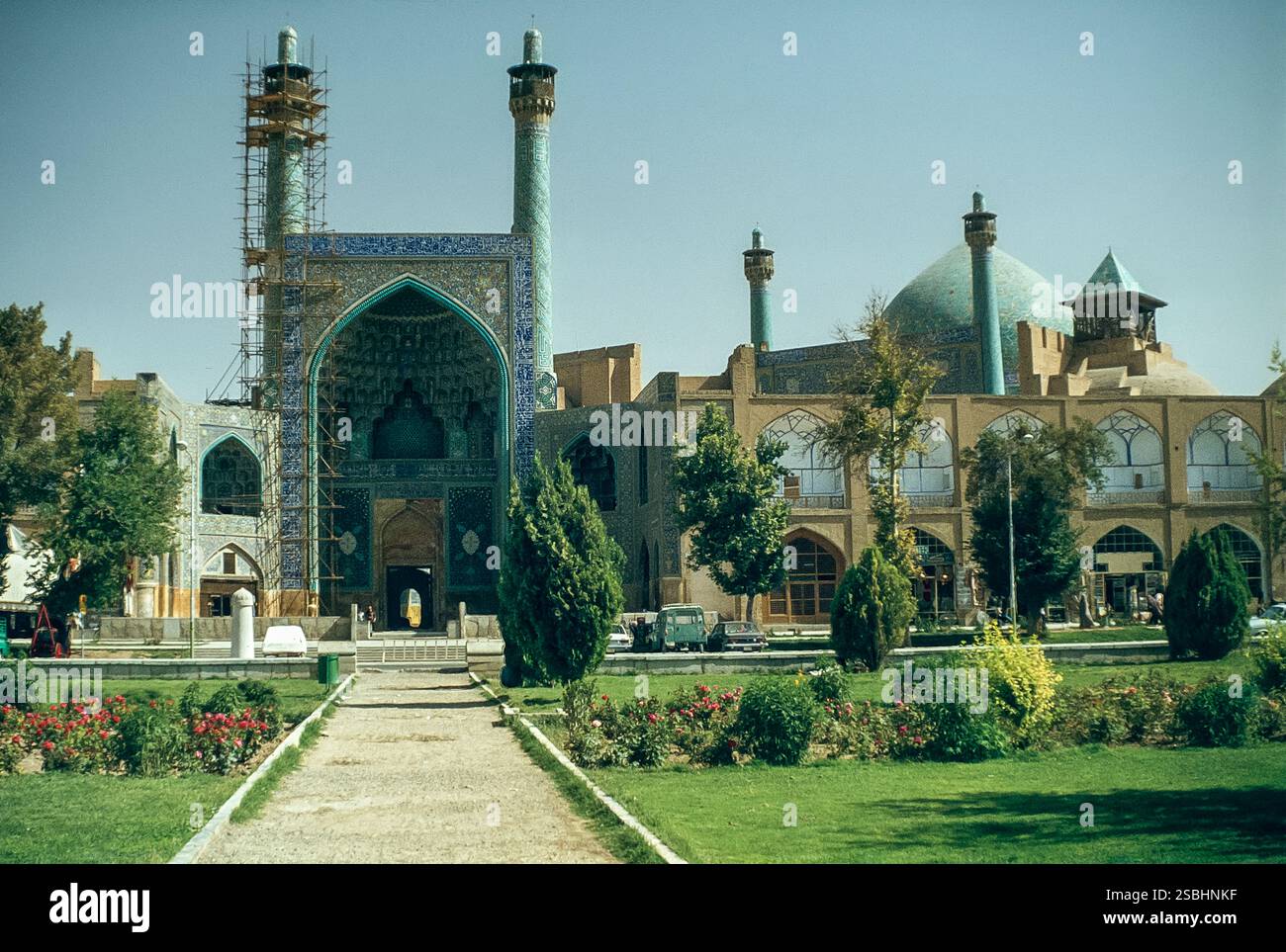 City scape looking across the Naqshe-e-Jahan Royal square decorative ...