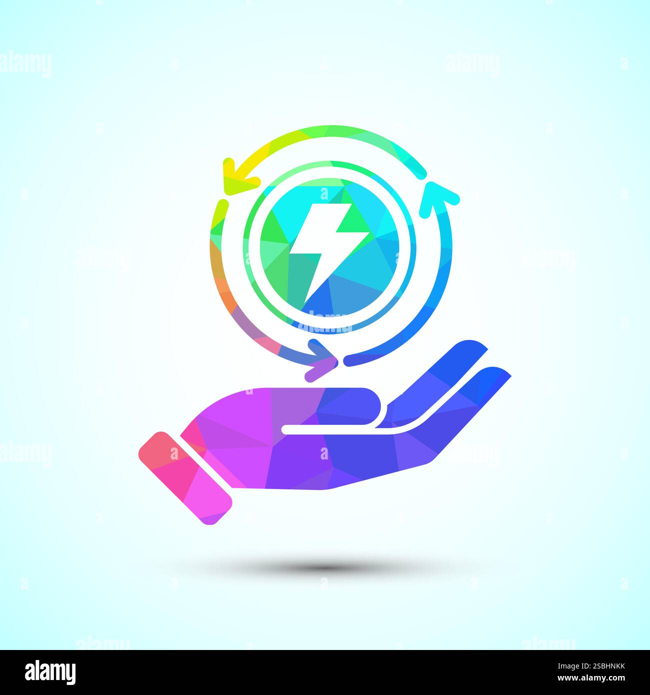 Renewable energy icon design illustration. Renewable power sign symbol ...