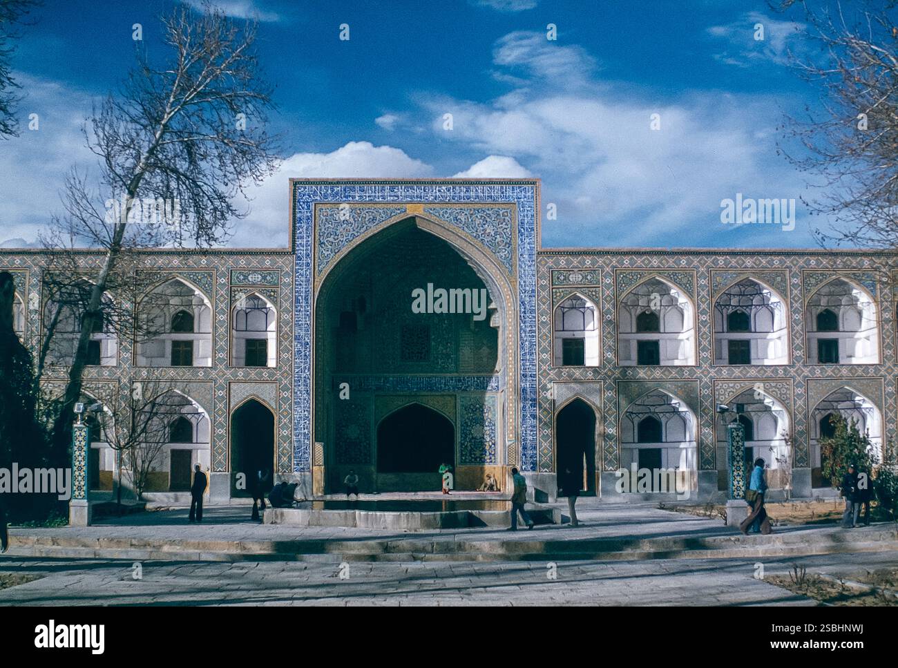 This image with colourful tile work is of the internal courtyard and ...