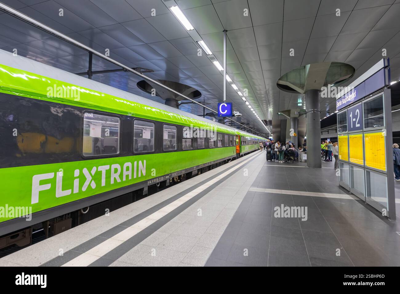 Berlin, Germany - September 22, 2024: Flixtrain long-distance railway ...
