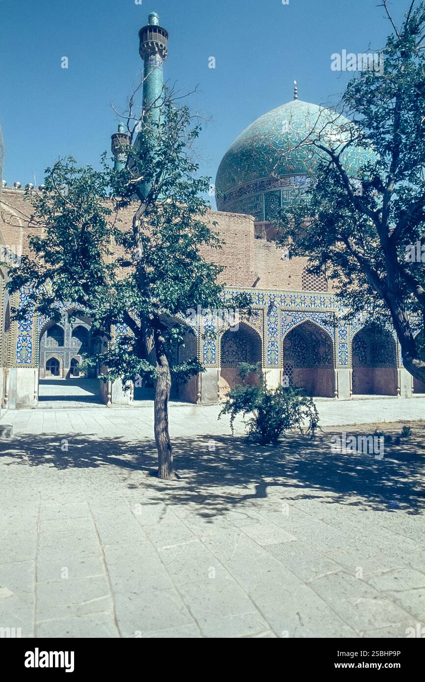 This image with colourful tile work is of the internal courtyard and ...