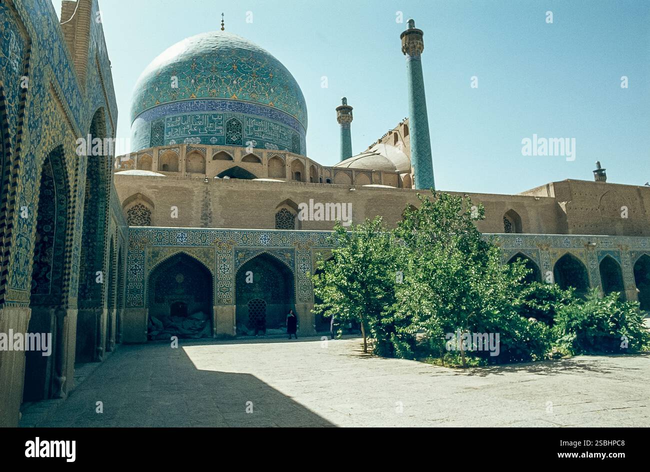 This image with colourful tile work is of the internal courtyard and ...