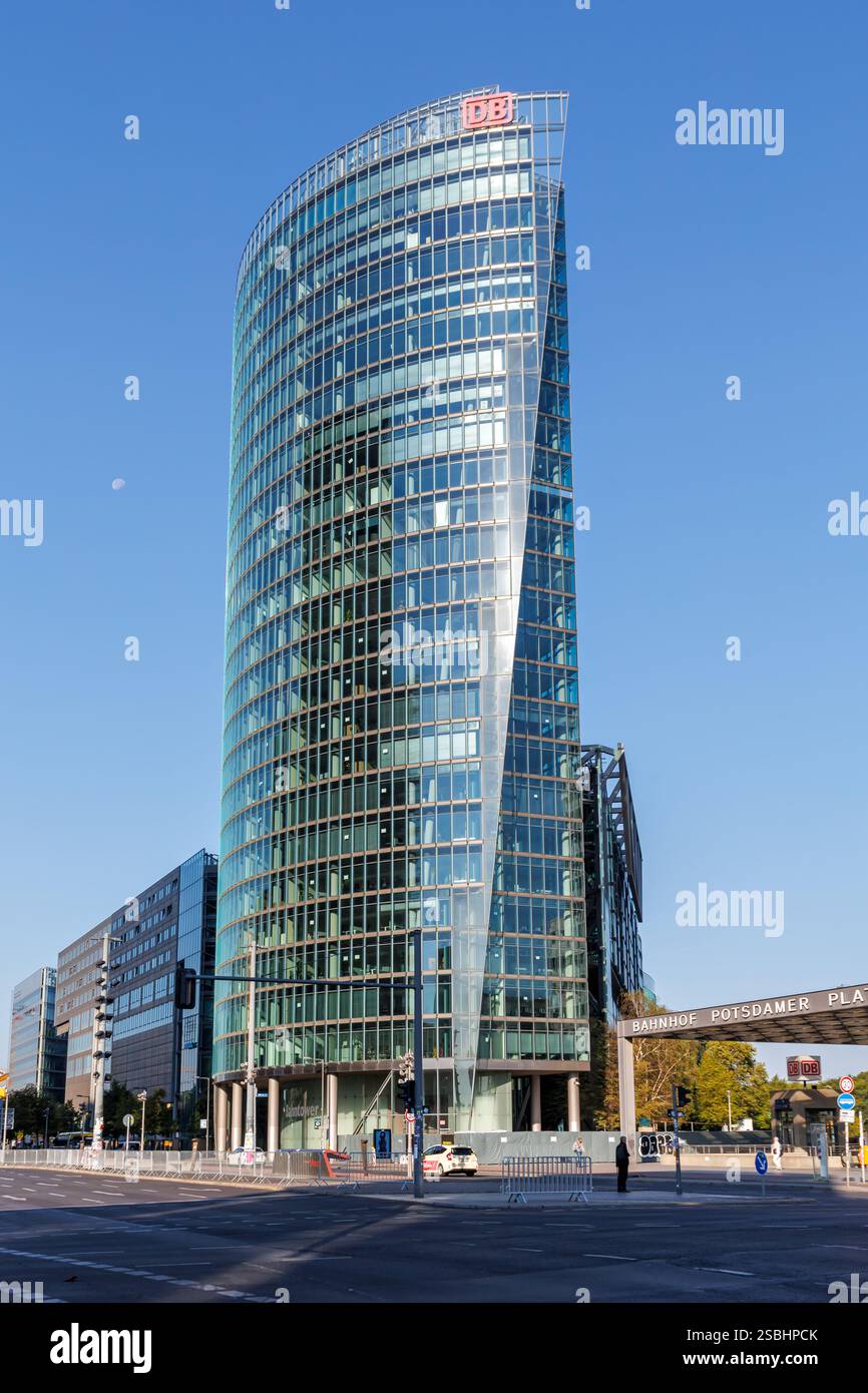 Berlin, Germany - September 22, 2024: Bahntower building DB Deutsche ...