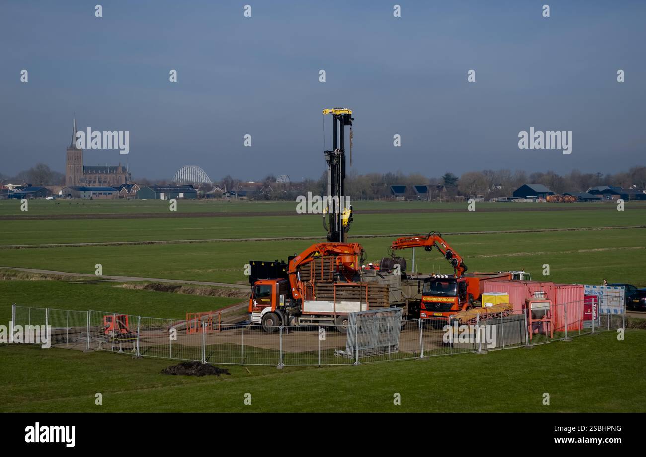 SCHALKWIJK - Drone photo of a set-up of an exploratory well drilled by ...