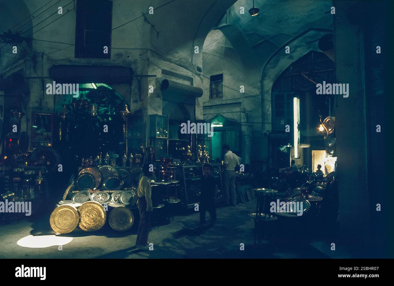 The image is of the interior of Isfahans famous 16th century Qaisariyeh ...