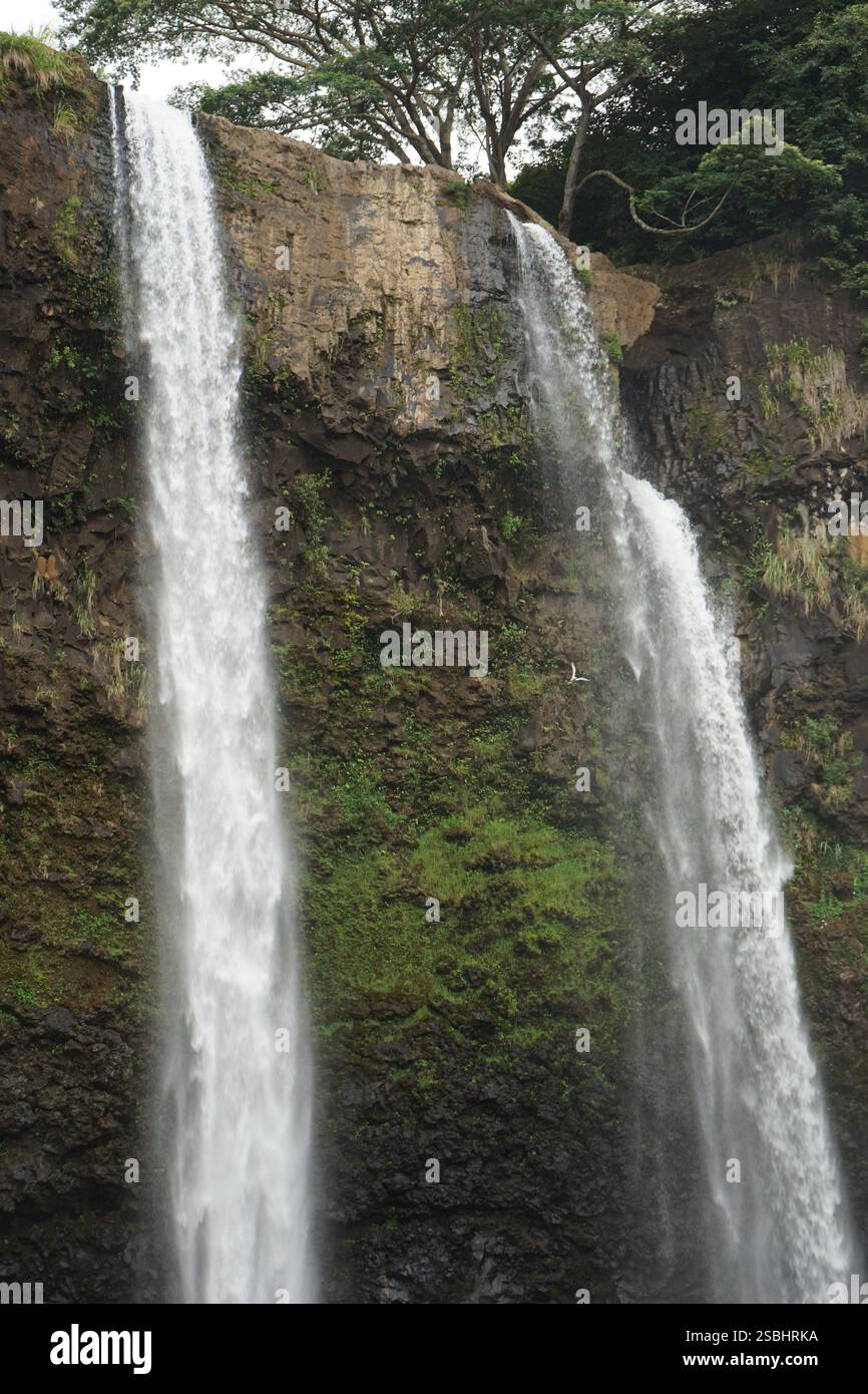 Stunning aerial view cascading waterfall hi-res stock photography and ...