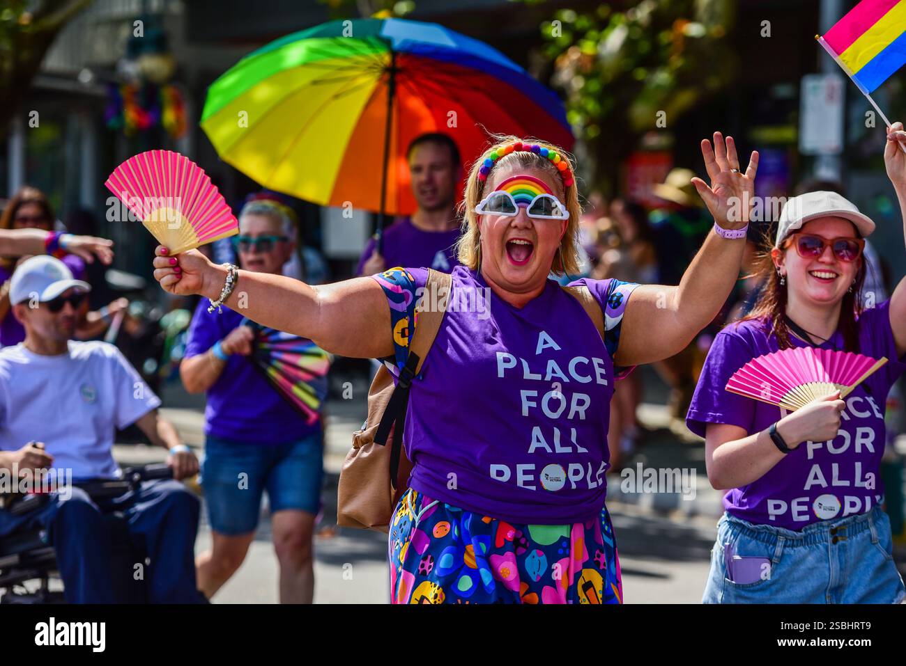 Melbourne, Australia. 02nd Feb, 2025. Participants with rainbow colours ...