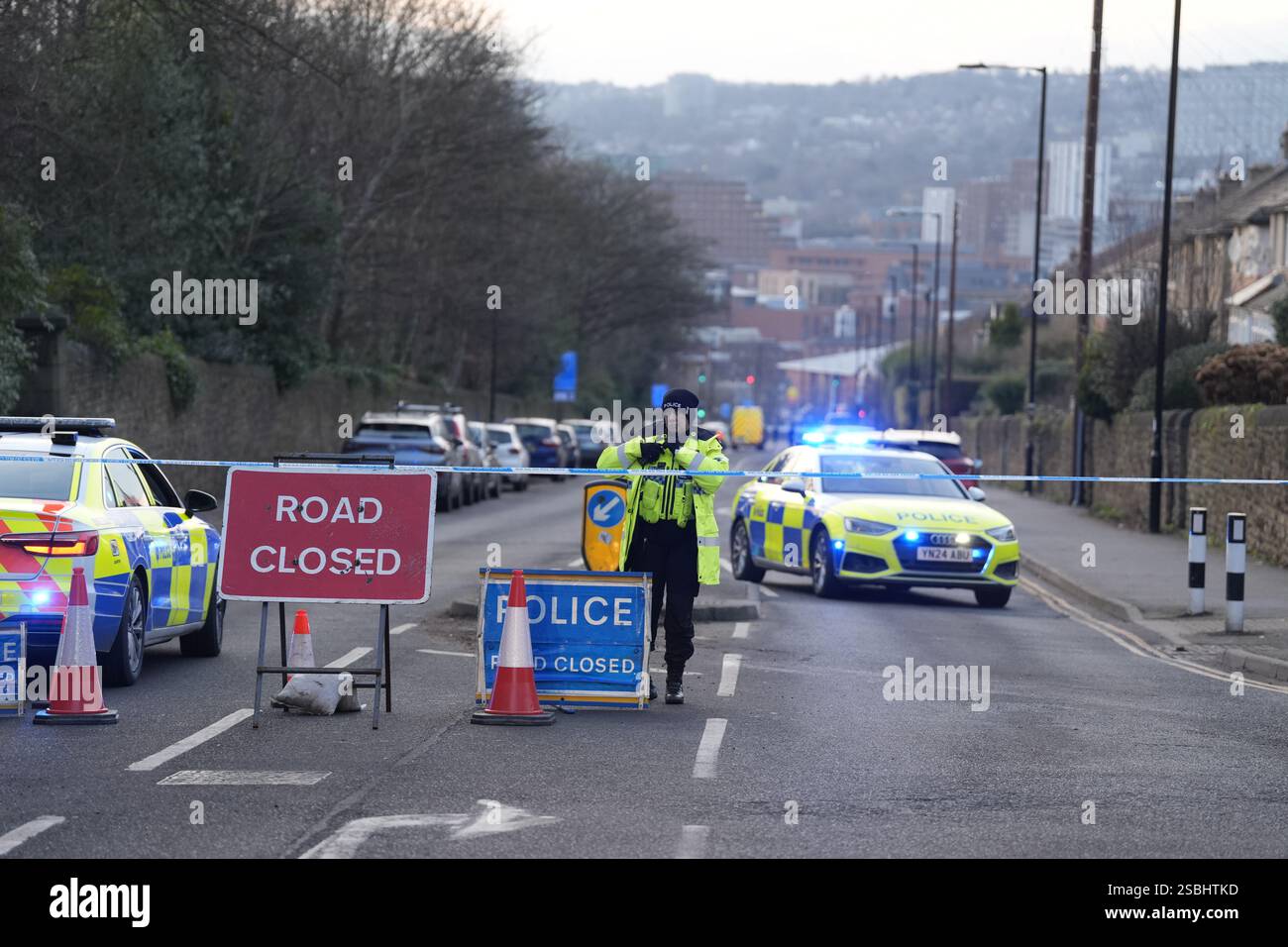 The scene near All Saints Catholic High School, on Granville Road in ...