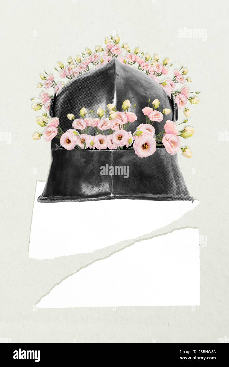 Trend image vertical photo collage of steel prehistoric armor helmet ...