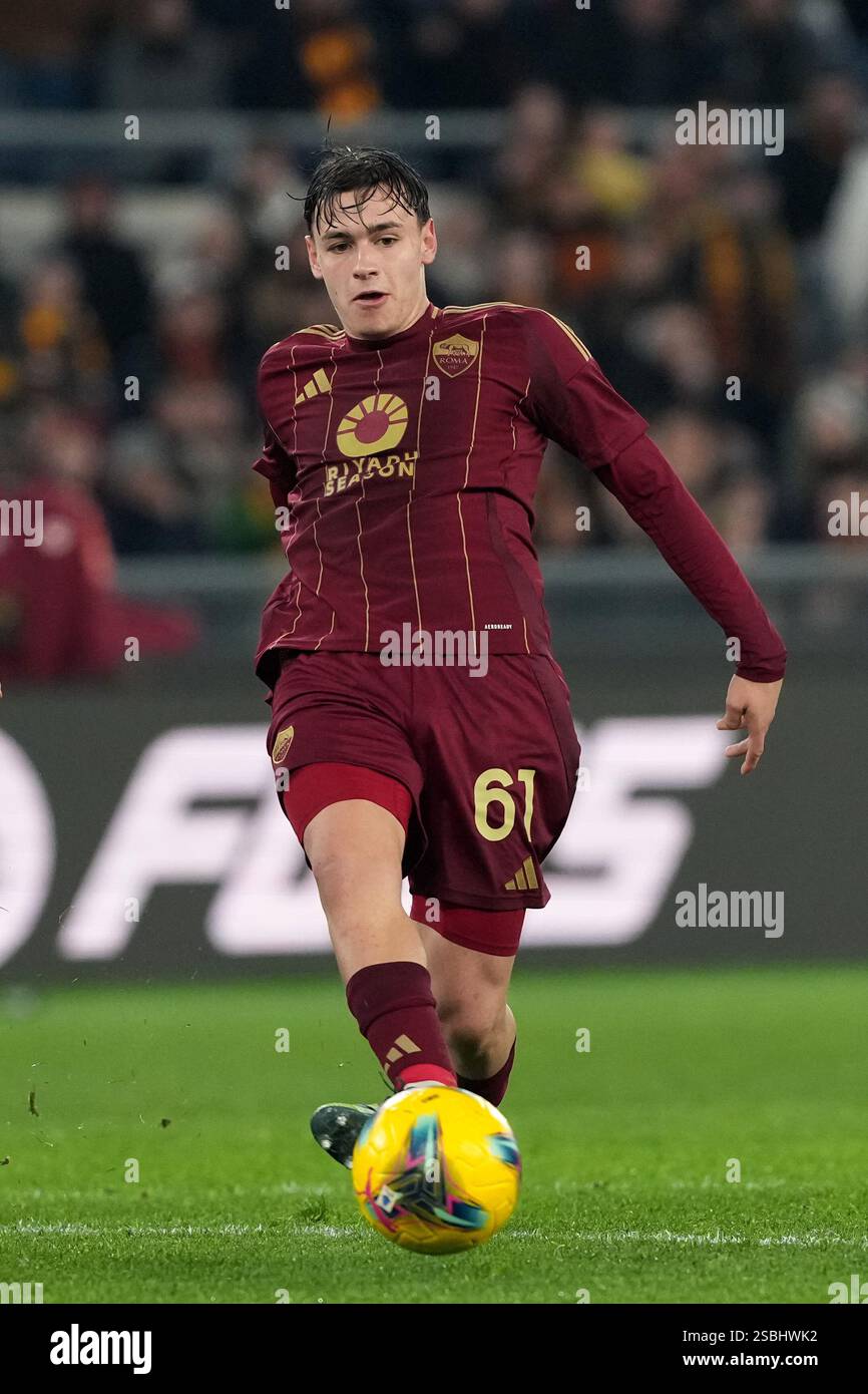 Niccolo Pisilli of AS Roma during the Serie A football match between AS ...