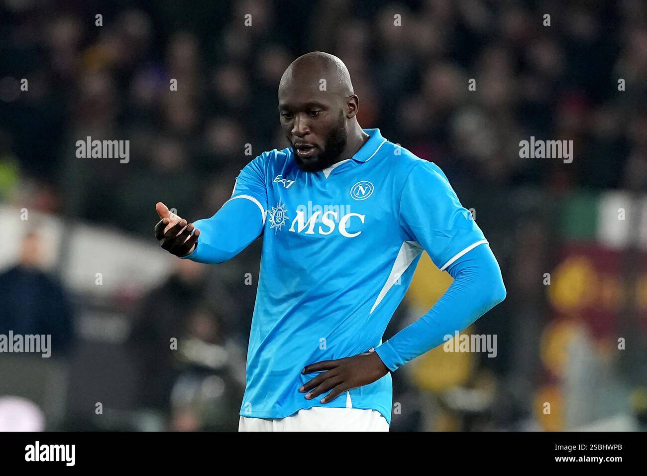 Romelu Lukaku of SSC Napoli during the Serie A football match between ...