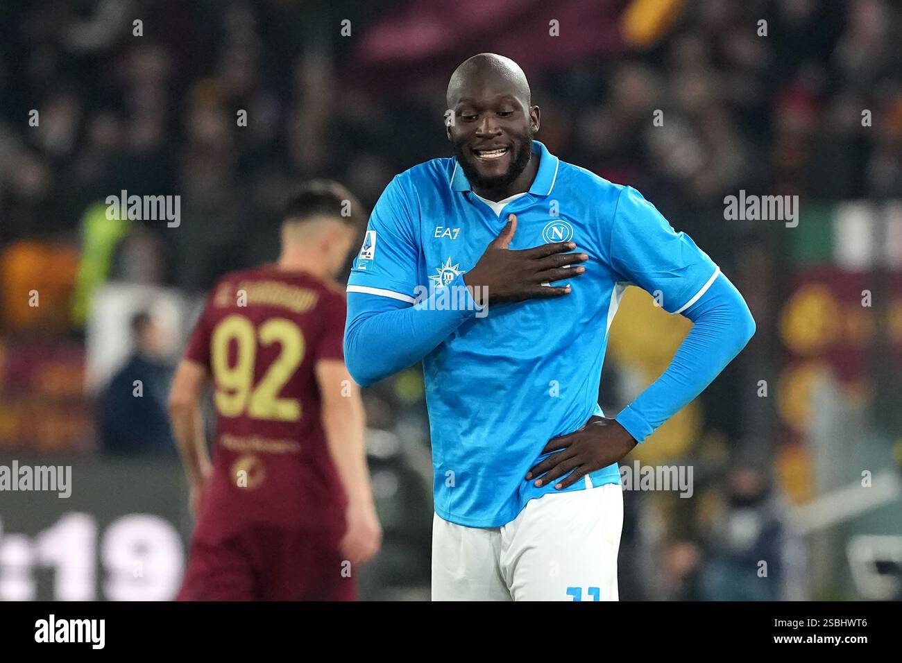 Romelu Lukaku of SSC Napoli during the Serie A football match between ...