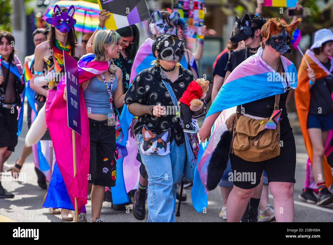 Melbourne, Australia. 02nd Feb, 2025. A group of "furries" are seen ...