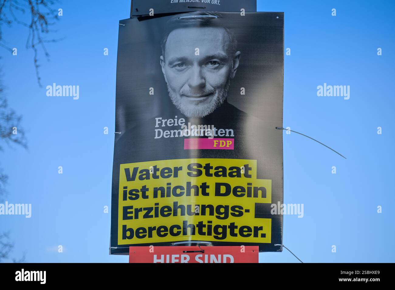 Christian Lindner, Freie Demokratische Partei FDP, Wahlplakat zur ...