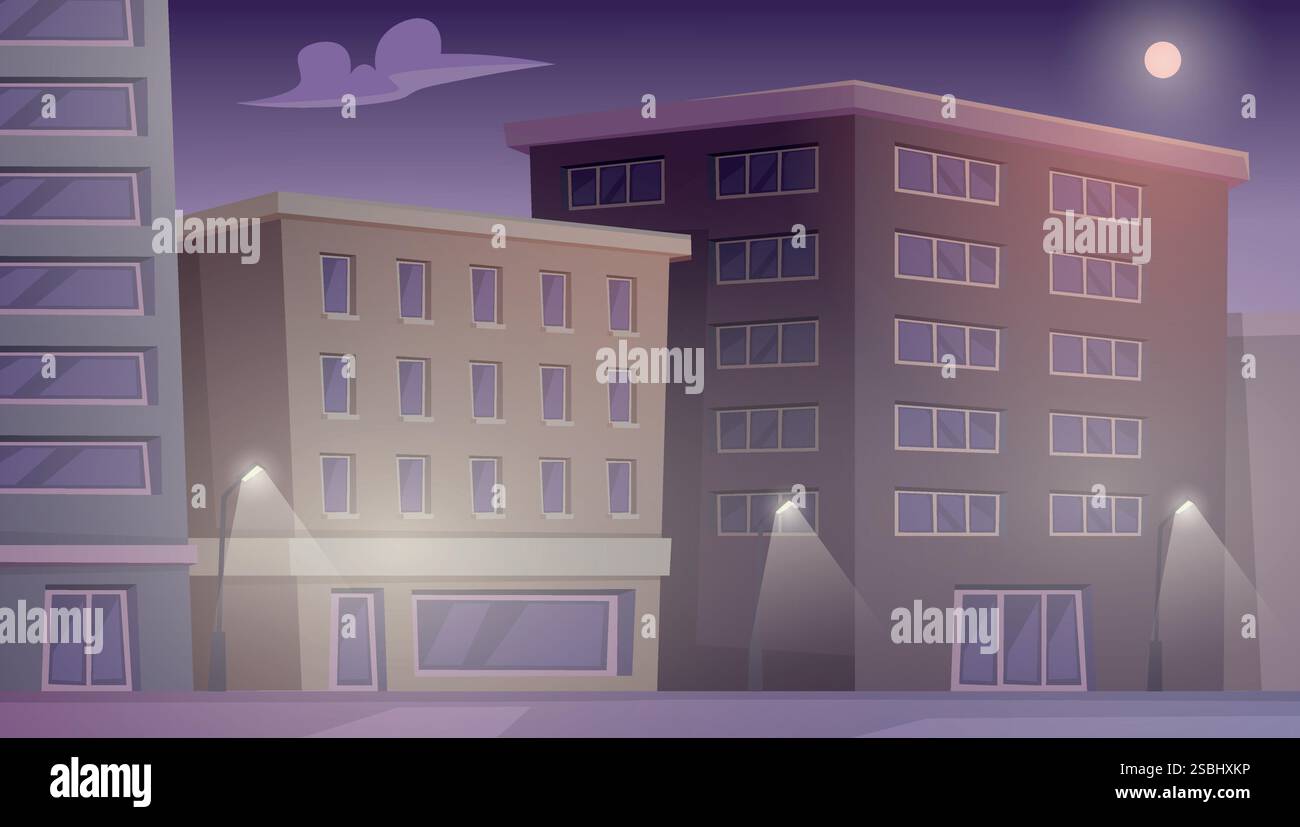 Suburban houses night Stock Vector Images - Alamy