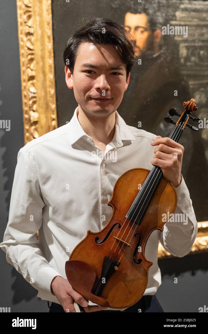 New York, USA. 03rd Feb, 2025. Crafted in 1714 by Antonio Stradivari ...