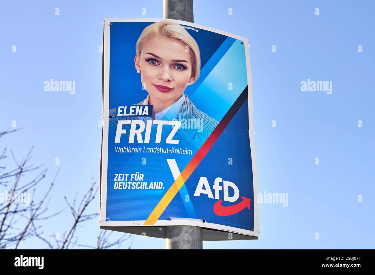 Essenbach, Bavaria, Germany - February 1, 2025: AfD election poster for ...