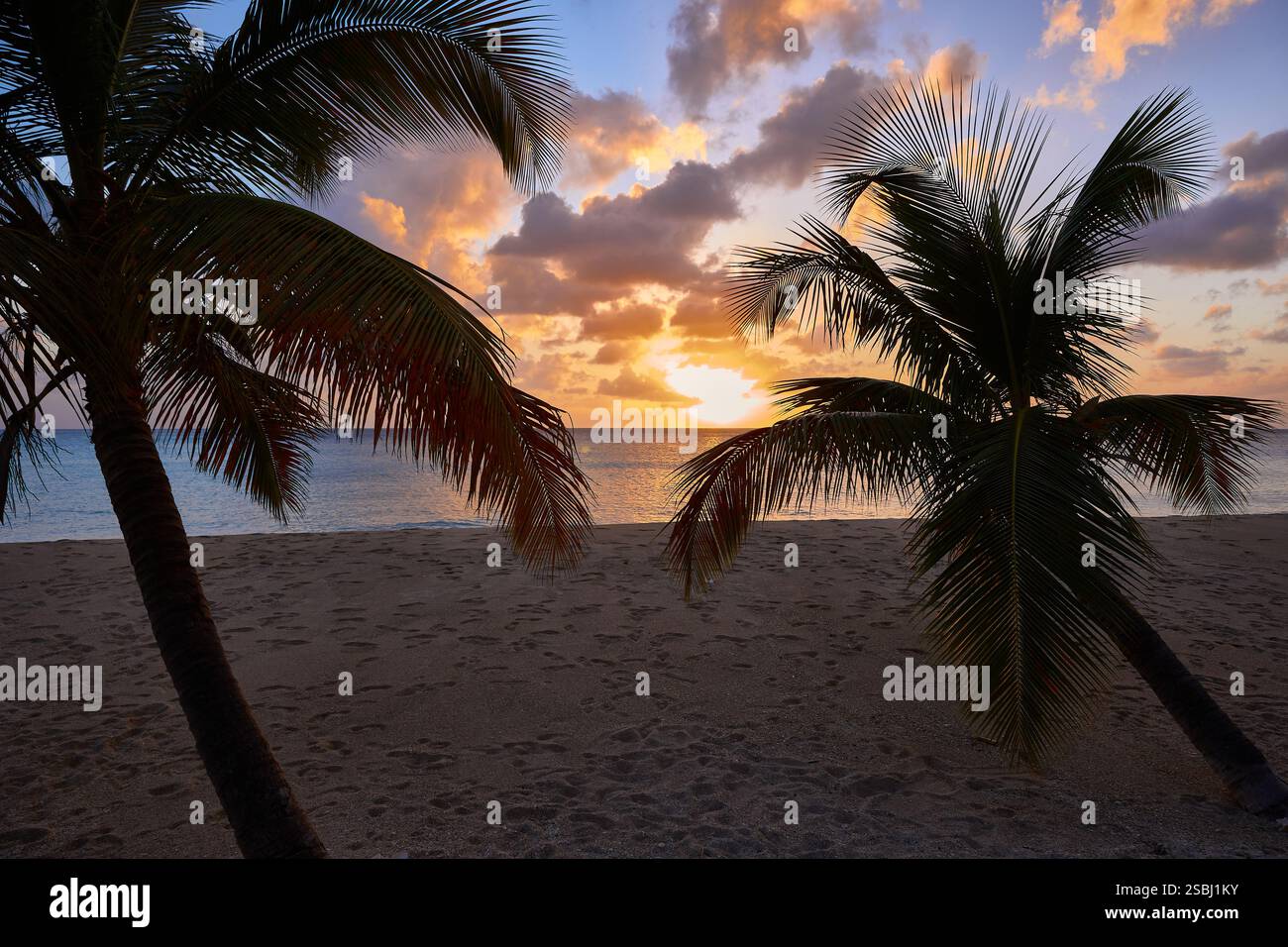Vibrant beach scene sunset hi-res stock photography and images - Alamy