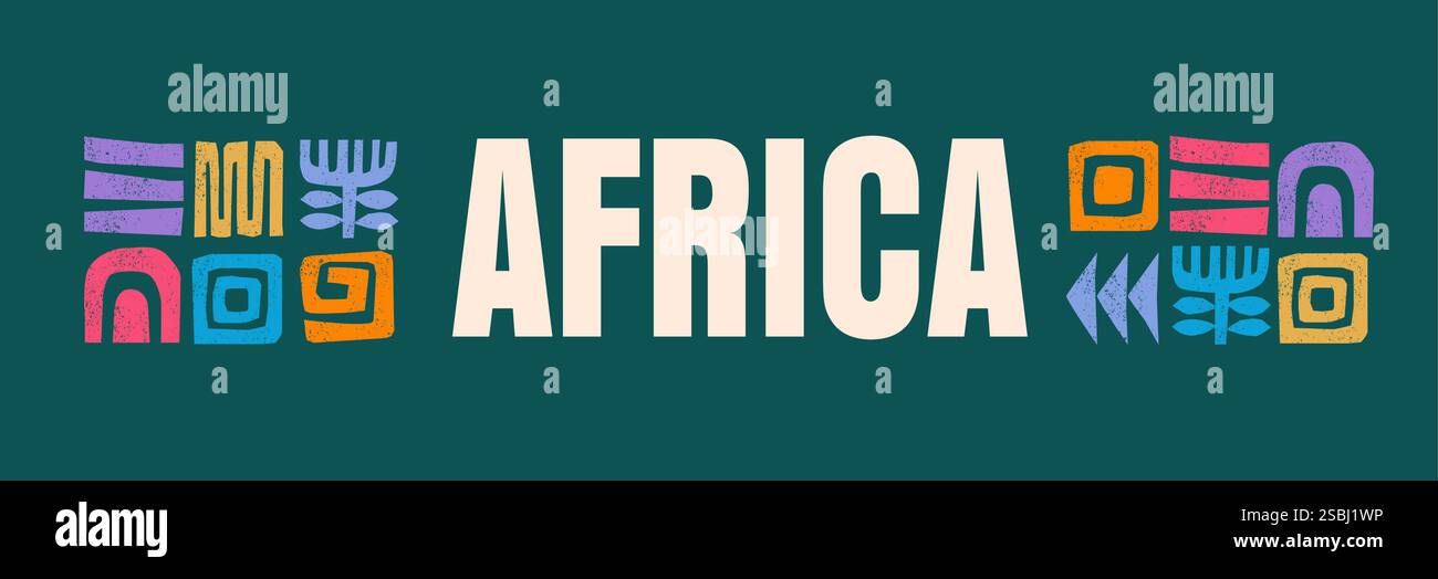 Africa Day concept design. Africa month banner, poster with tribal ...