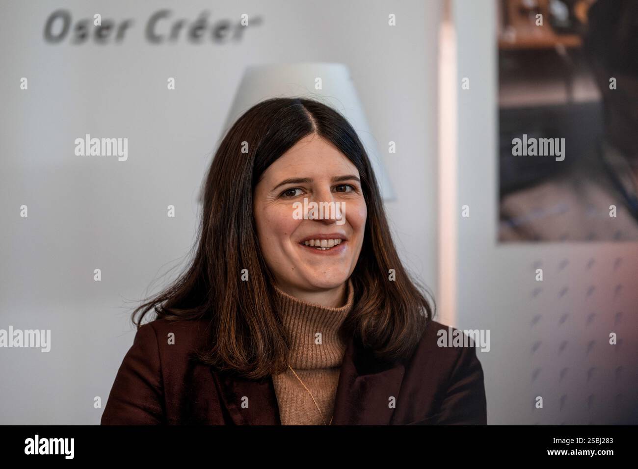 Biot, France. 03rd Feb, 2025. clara Chappaz, French Minister for ...