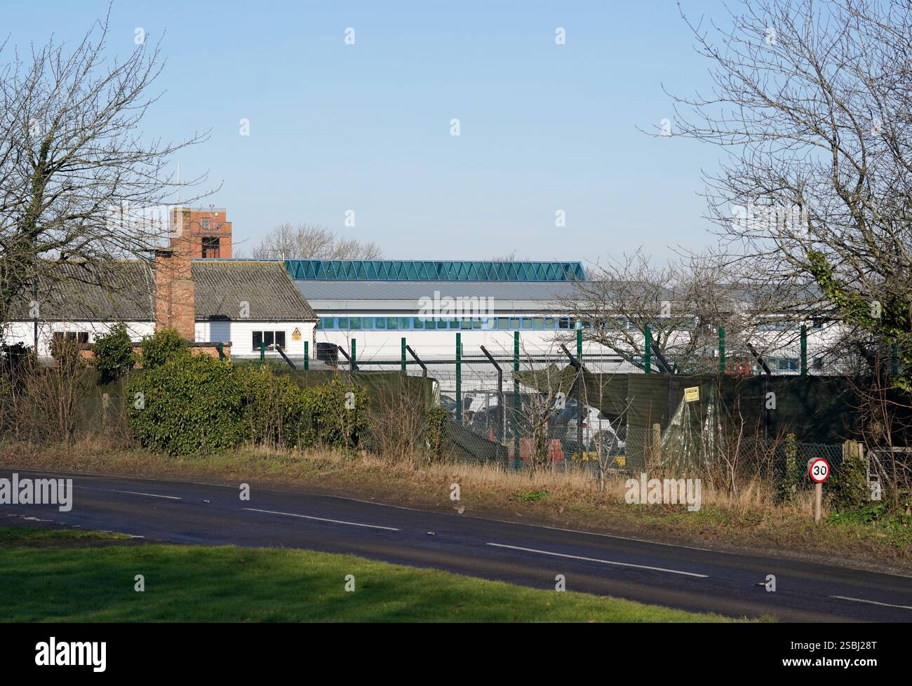 A view of the Manston Immigration Processing Centre in Manston, Kent ...