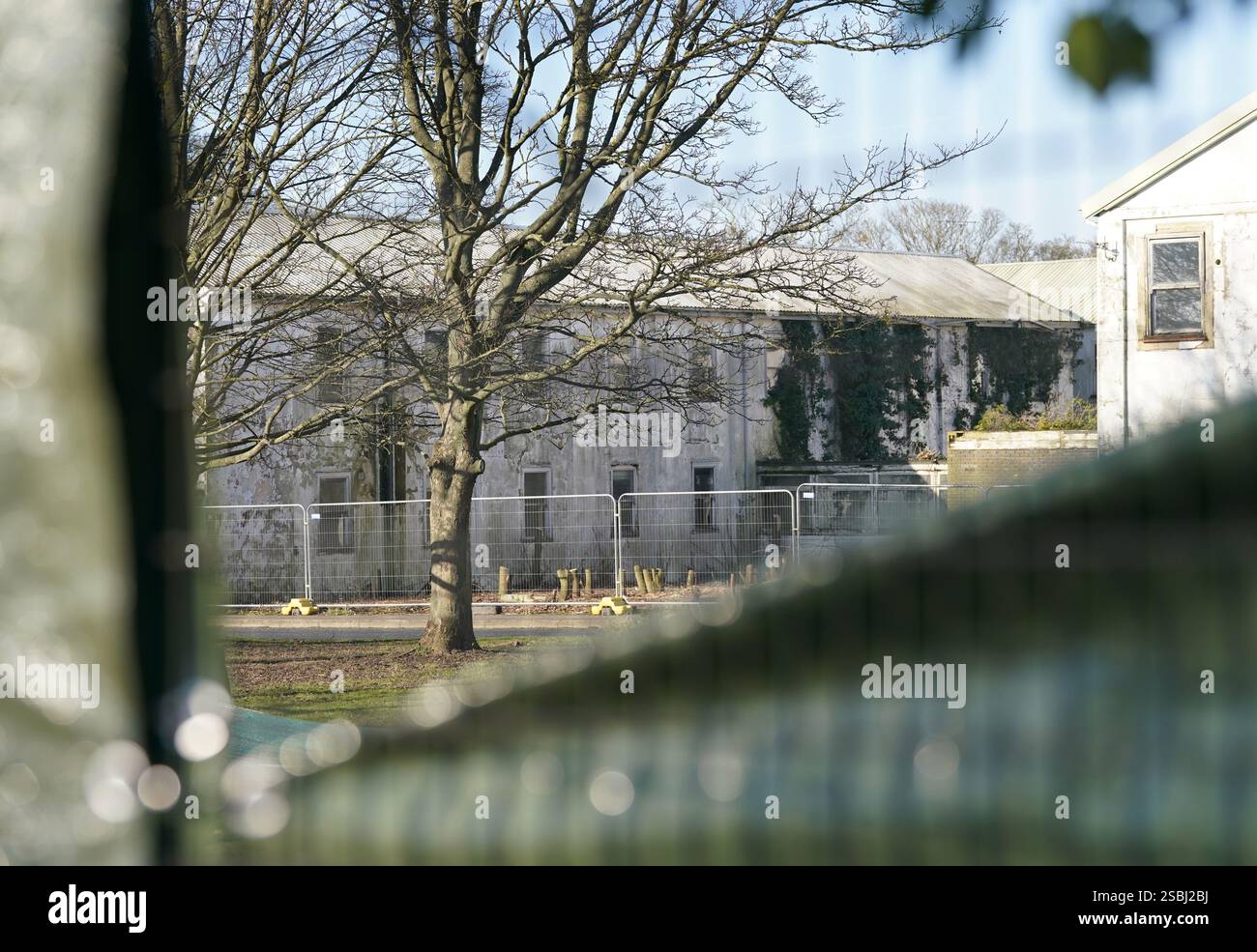 A view of the Manston Immigration Processing Centre in Manston, Kent ...