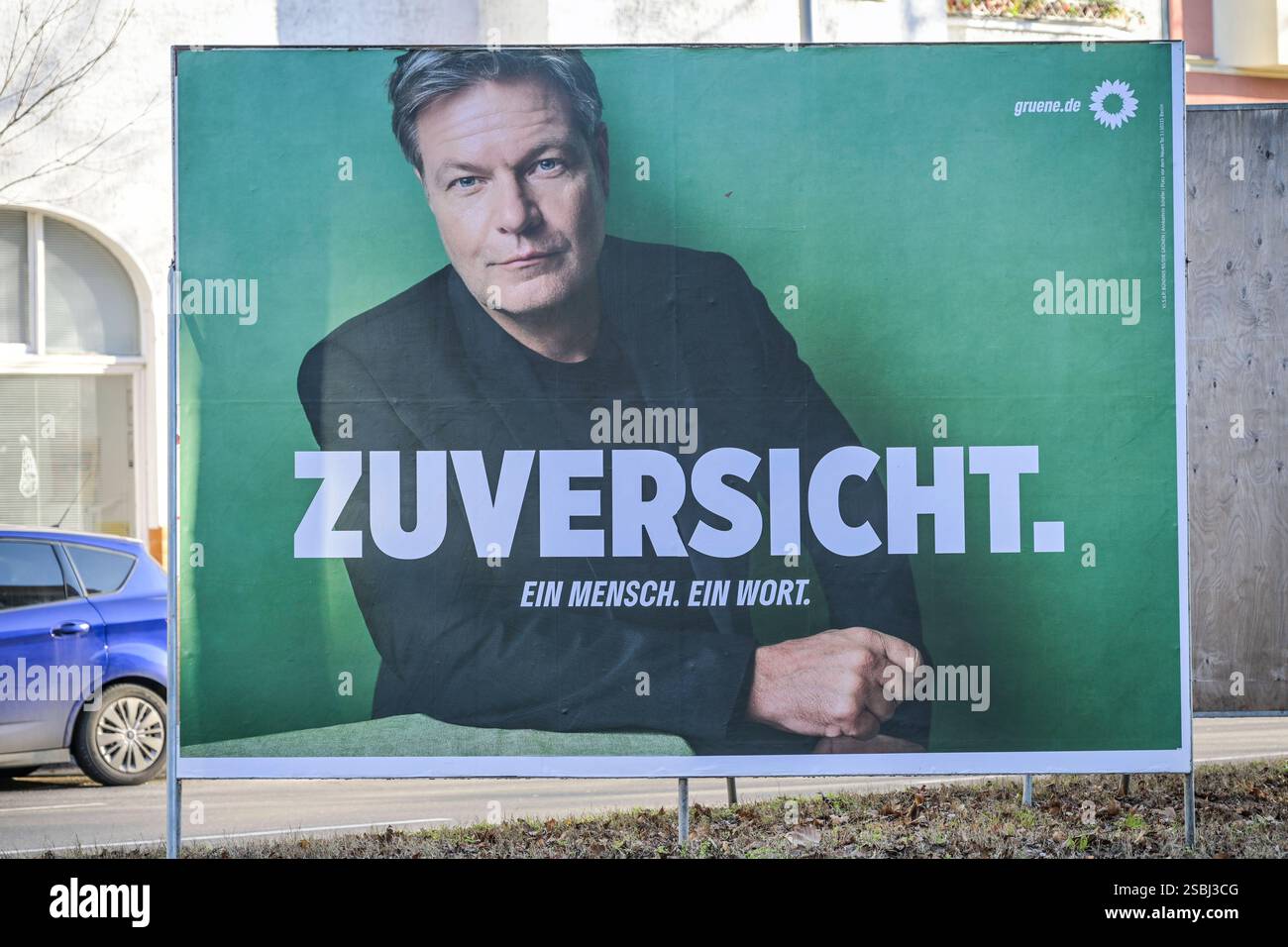 Robert Habeck, Die Grünen, Wahlplakat zur Bundestagswahl am 23.02.2025 ...