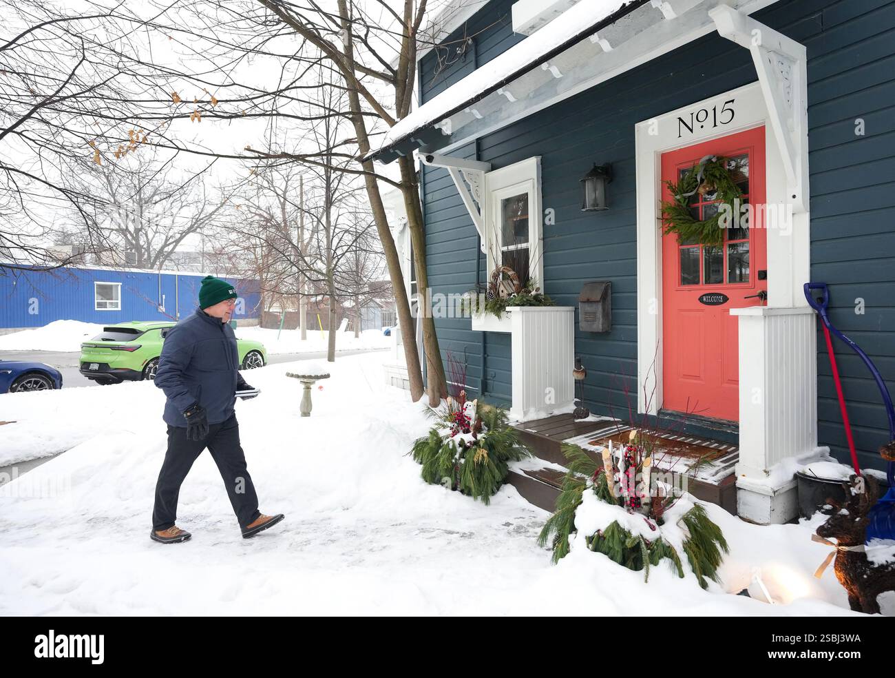 Kitchener, Canada. 03rd Feb, 2025. Ontario Green Party leader Mike ...