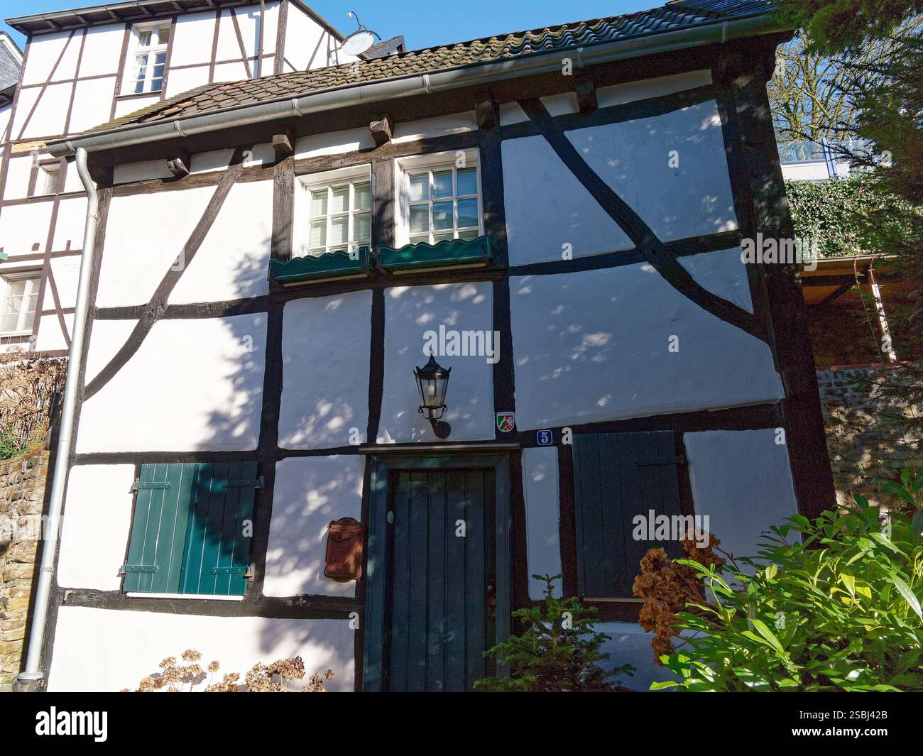 Half-timbered house in Essen-Kettwig, Germany, construction period 18th ...