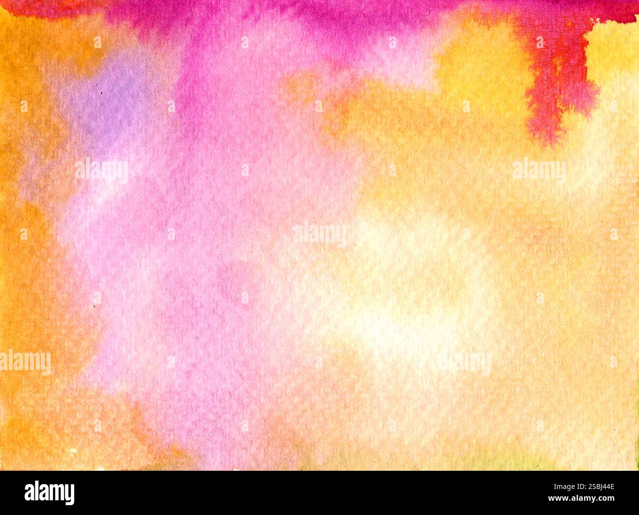 Warm watercolor blend with vibrant pink, orange, and yellow hues ...