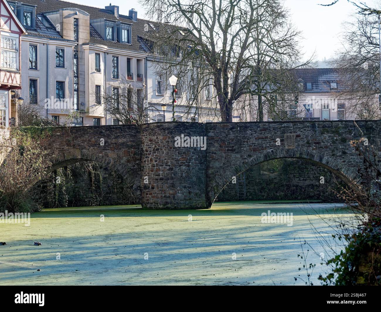 Muehlengraben bridge in Essen-Kettwig, architectural monument, built in ...