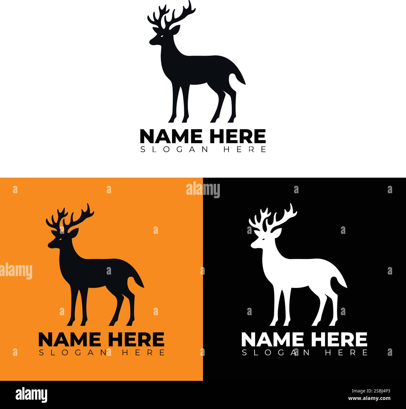 Deer Logo Design Template Stock Vector Image & Art - Alamy