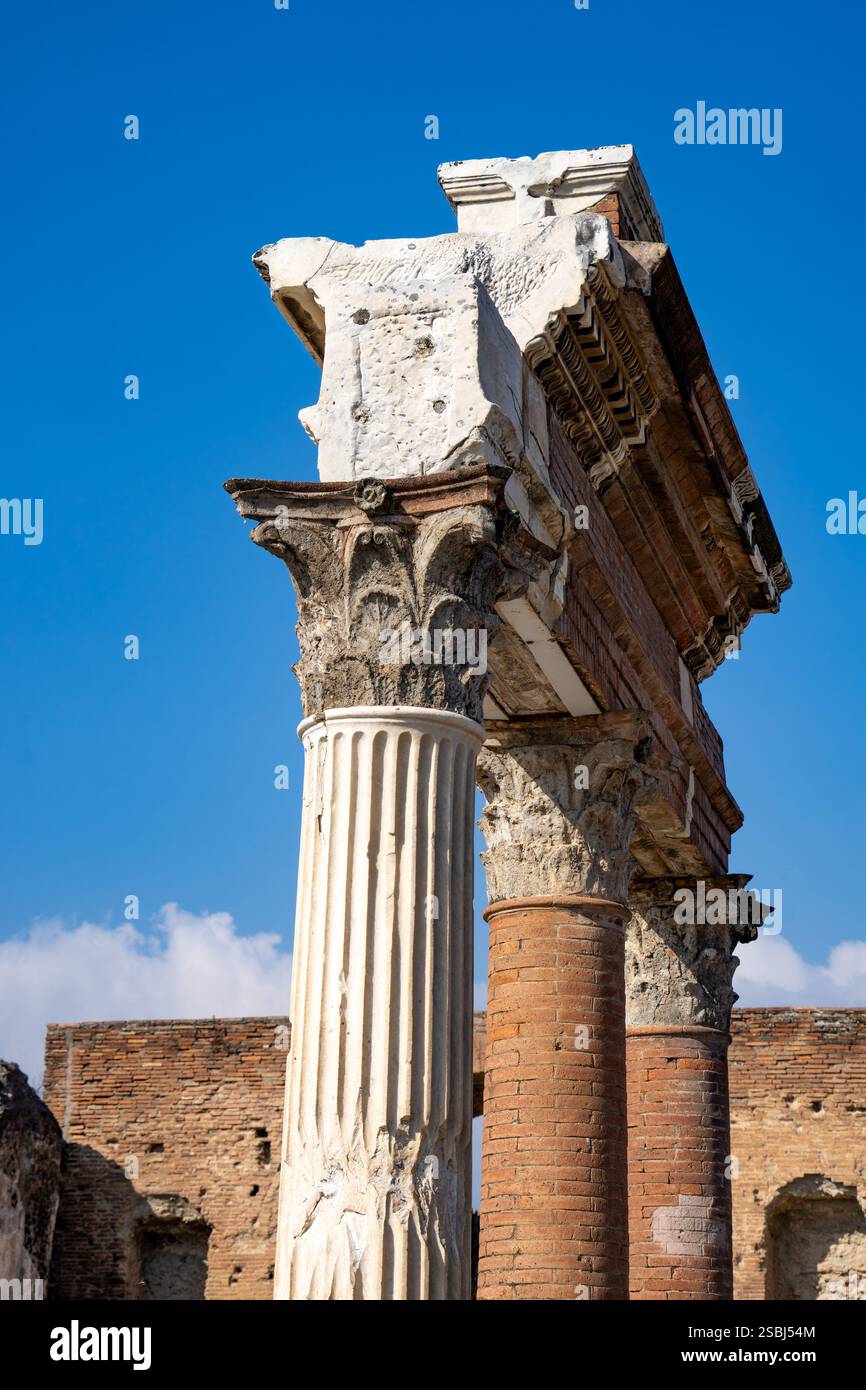 Corinthian columns in front the Macellum on the east side of the Forum ...