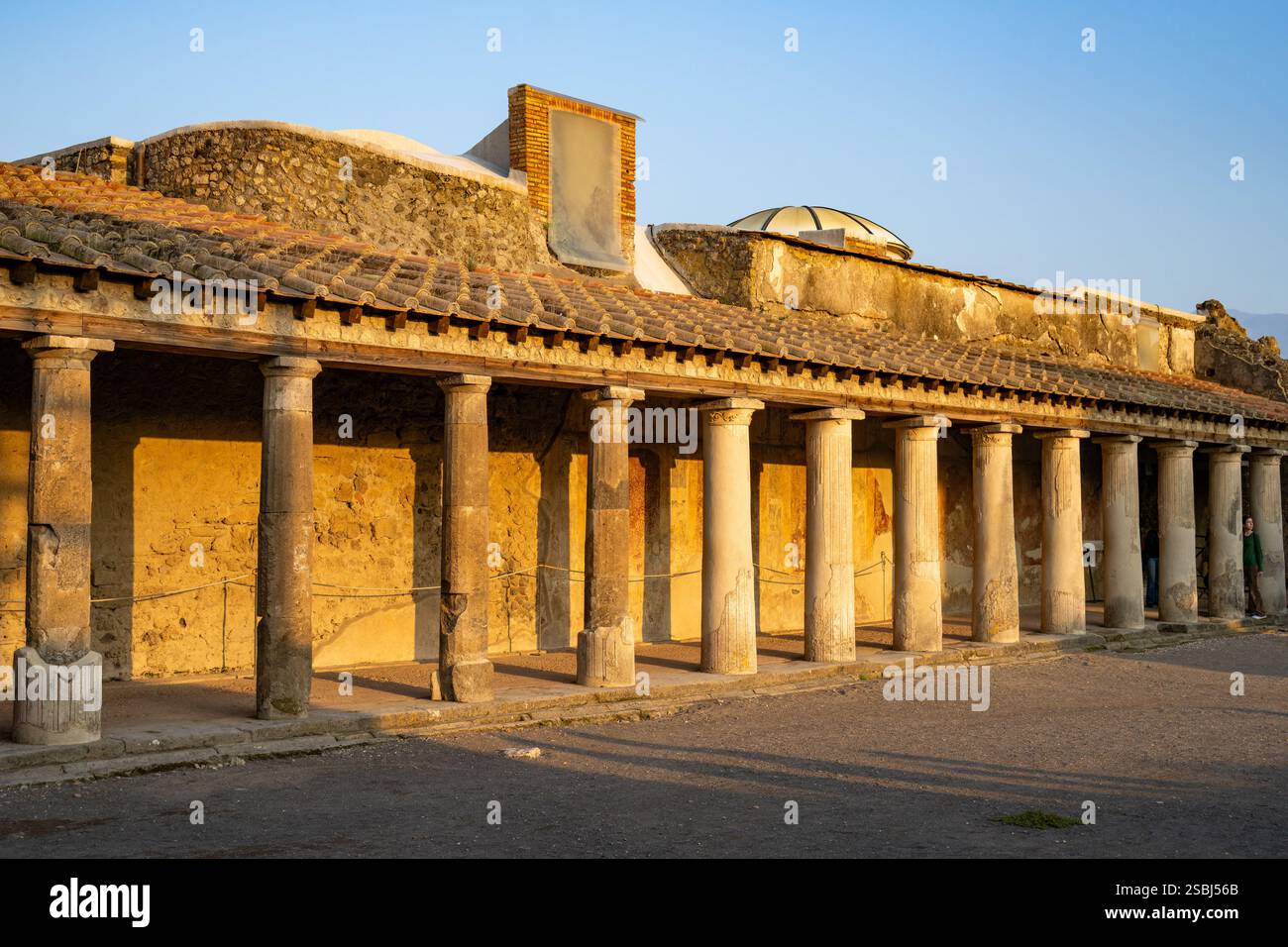 The colonnaded facade of the Stabian Baths, Building VII.1.8, in the ...