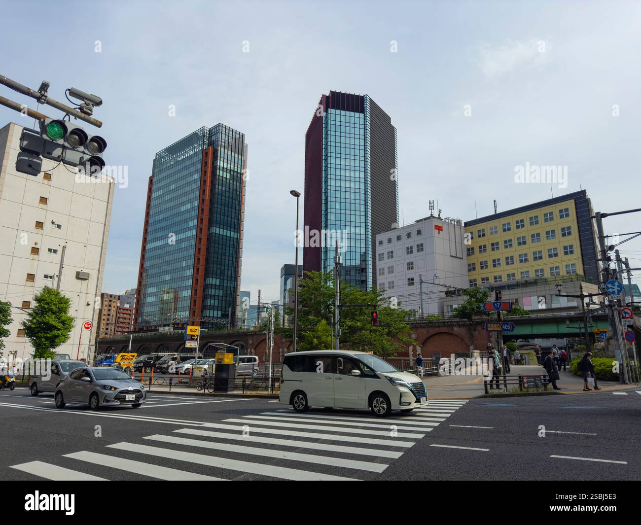 Modern commercial buildings at Shohei Bridge (Shoheibashi) near ...