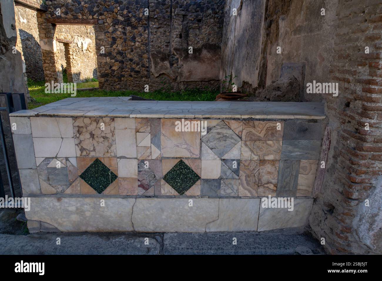 Serving counter in Building I.11.2, a caupona or restaurant in the ...