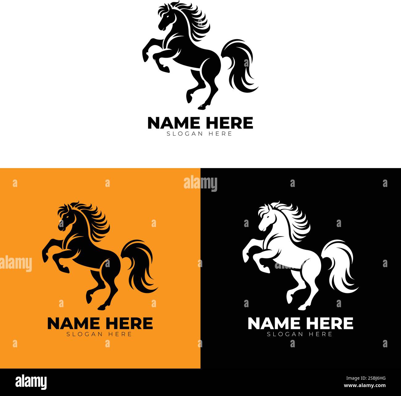 Powerful horse logo hi-res stock photography and images - Alamy