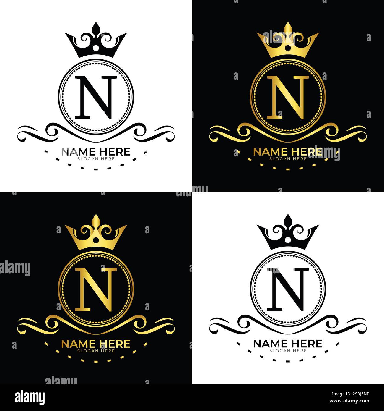 Luxury N Alphabet Logo Design Template Stock Vector Image & Art - Alamy