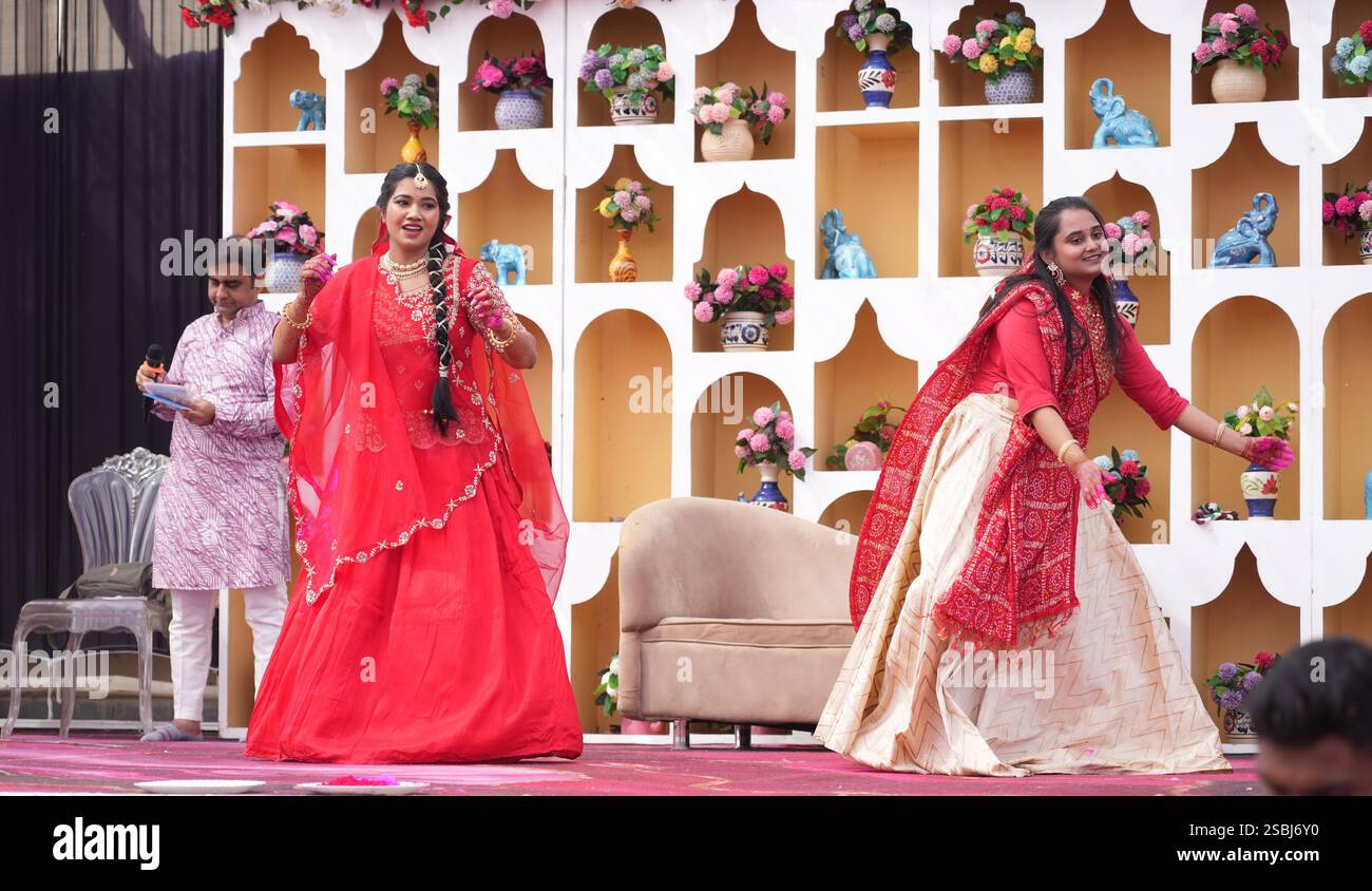 Beawar, Rajasthan, India, February 3, 2025: Women perform dance during ...