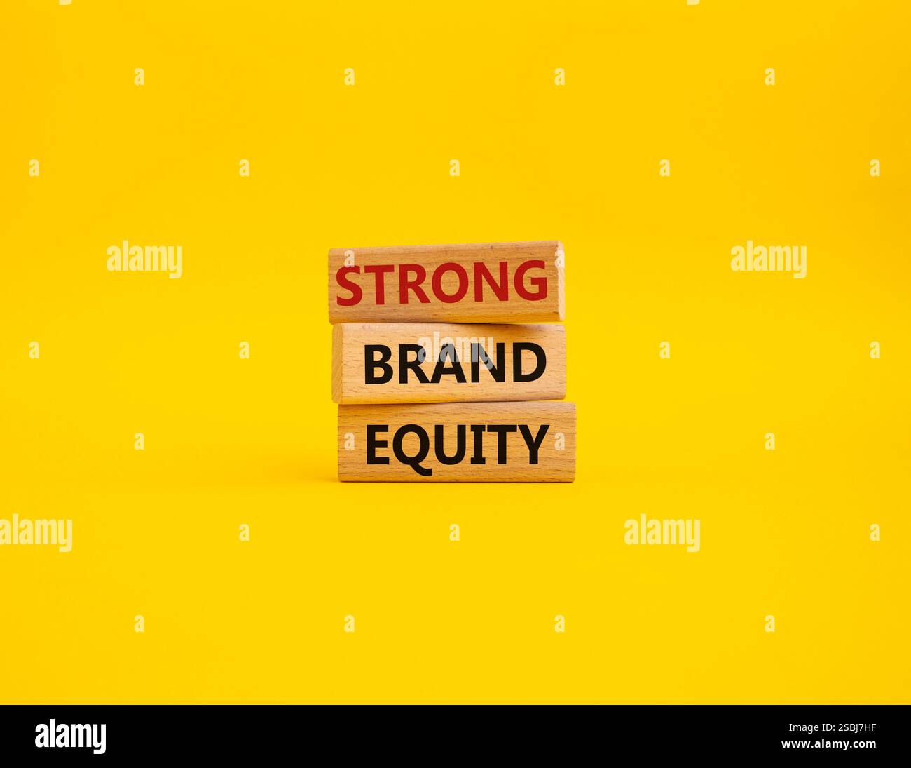 Strong Brand Equity symbol. Concept words Strong Brand Equity on wooden ...